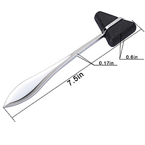 2 Pack Taylor Neurological Reflex Hammer, Taylor Neuro Hammer，7-1/2-inch (Black)