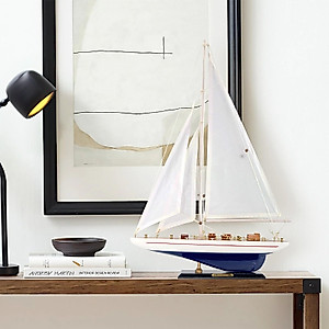 NAUTIMALL Wooden Sailing Boat Sailboat Yacht Model 19" Endeavour Enterprise Scale Replica Nautical Decor Corporate Personalized Gift (Enterprise 19inch)