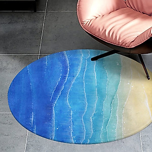 AMAPARK Custom Rug Design Your Add Photo Logo Text Personalized Area Carpet Door Mat Soft Washable Decorative for Home Bedroom Living Room Office, Black, Diameter 28 Inch