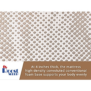 Roost Copper Smart 14-Inch Thermic Gel Memory Foam Mattress with Copper Infused Cover for Cool and Comfortable Sleep, Easy Set Up and Durable Copper Mattress, Full