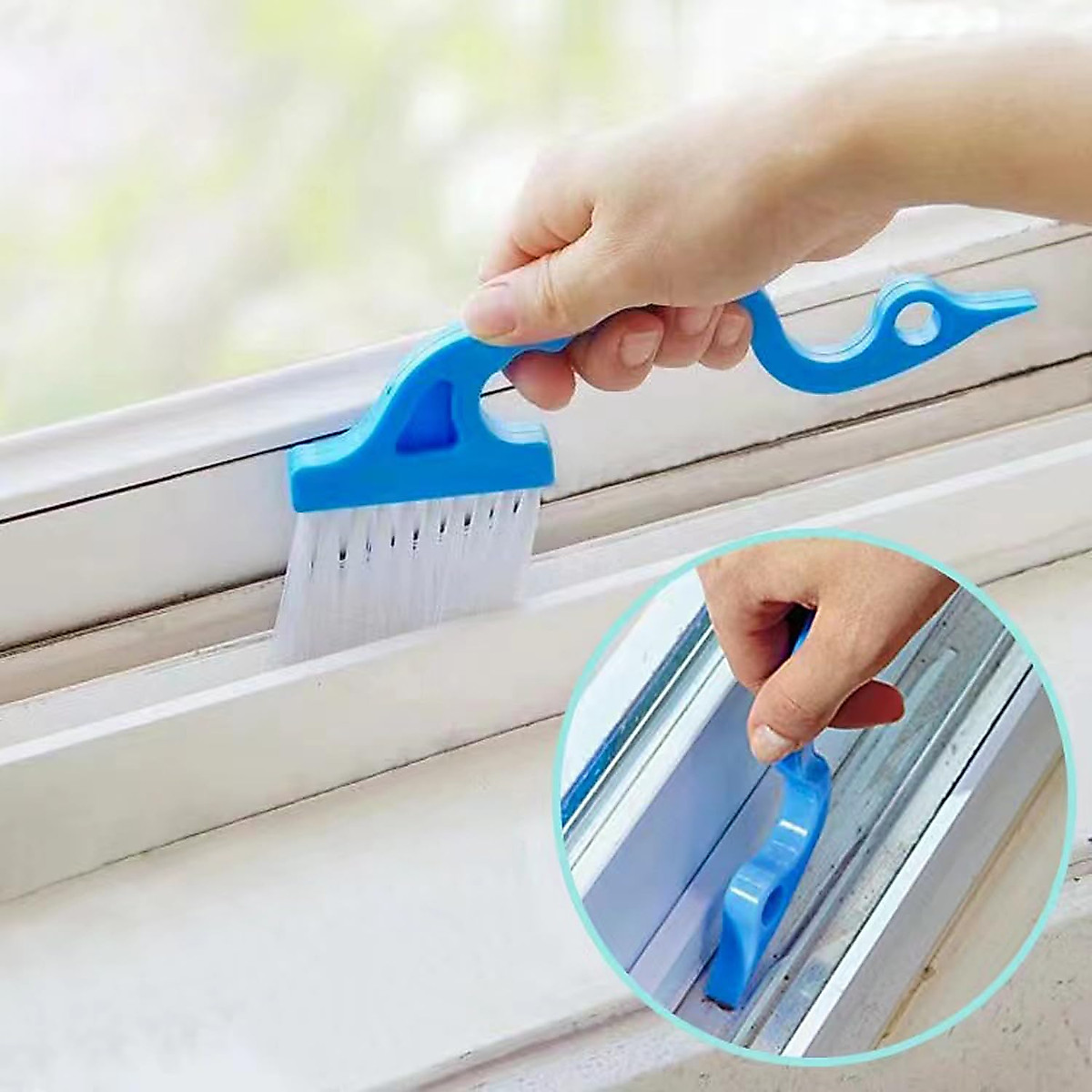 Gap Cleaning Brush Tool,7pcs Hand-held Groove Gap Cleaning Tools,Bathroom Kitchen Edge Corner Grout Cleaning Brushes, Sliding Door or Window Brush.