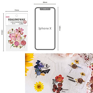 120 Pcs Wax Seal Stickers Floral Envelope Seal Stickers for Thanksgiving Wedding Party Invitation Cards Gift Packing Decor (Style1)