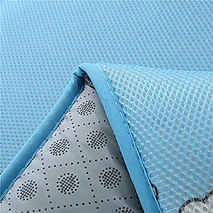 WJH Super Soft Mattress Topper, Japanese Tatami Floor Mat, Breathable Futon Mattress Travel Sleeping Pad -G 150x220cm(59x87inch)