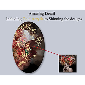 Art Knitting Paint by Number for Adults Beginner Students Kids, Gift Choice, DIY Acrylic Painting for Room Décor Canvas Roll- Pin-up Girl (SZ067)