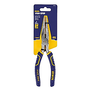 IRWIN VISE-GRIP Long Nose Pliers with Wire Cutter, 8-Inch (2078218)