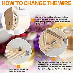 Evinis Wooden Soap Cutter Adjustable Wire Slicer Cutting Tool for Handmade Soap Making Candles Trimming Cheese DIY Cutting Making Tool (Style1) (Z-01)
