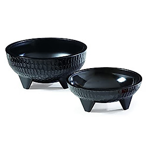 G.E.T. Enterprises MOJ-804-BK 2 Qt. Molcajete Bowl (Qty, 12), Melamine, Black (Pack of 12)