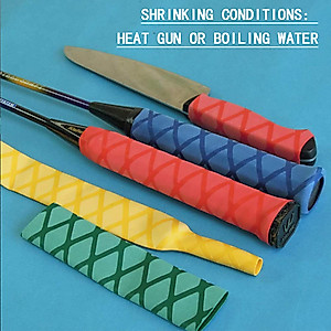 WOER 3PCS Fishing Rod Shrink Wrap 2:1 Dia 1.2", 1.4", 1.6" Fishing Rod Grip Wrap Industrial Heat Shrink Tubing Fly Fishing Accessories L:9.8ft