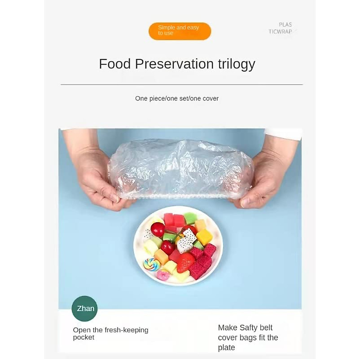 Fresh Stretch Fresh Keeping Bags PE Cling Film Bags Reusable Elastic Food Bowl Lids Kitchen Supplies for Food Fruit Vegetable Meat Preservation (200pcs)