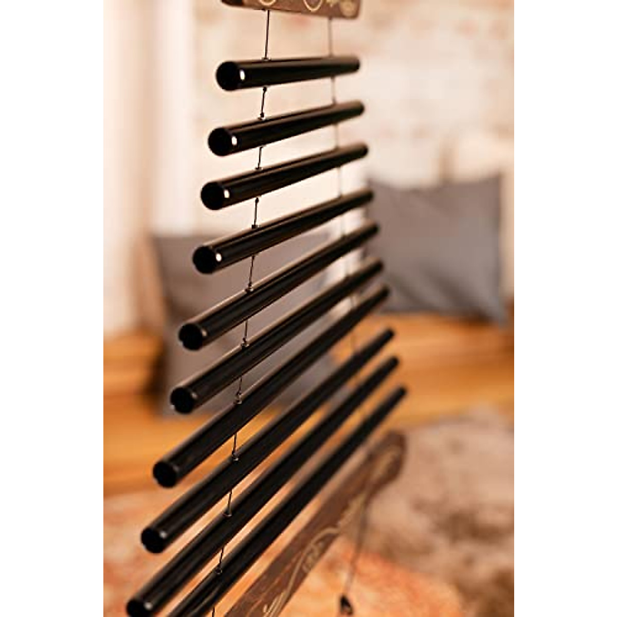 Meinl Sonic Energy Meditation Flow Chimes for Relaxing Sound Healing with Mallet and Bag, Black (MFC10EMIBK)