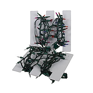 Simplify Holiday Light Organizer Box | Holds 500 Lights | Christmas Storage | Tree String Lights | 5 Divider Reels | Collapsible | Ultra Zip | Gold