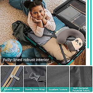 LEAVES KING LARVENDER Luggage Sets 5 Piece, Expandable(Only 24"&28") PP Suitcase with Spinner Wheels, Durable Luggage Sets Clearance Carry On Luggage Suitcase Set For Women Men, Aqua Blue