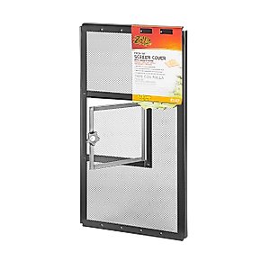 Zilla Pet Reptile Terrarium Fresh Air Screen Cover with Hinged Door 20" x 10"