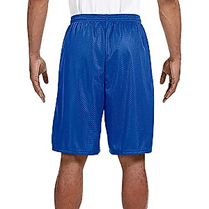 Hat and Beyond Mens Lightweight Basic Mesh Solid Basketball Jersey Workout Fitness Gym Shorts (4X-Large, 1ihb01_Royal Blue)