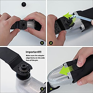 COMOWARE 55 Pcs Oscillating Saw Blades - 1-3/4” Professional Universal Oscillating Tool Blades, Multitool Blades, Quick Release Durable Oscillating Tool for Wood/Plastic/Soft Metal Cutting