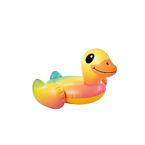 INTEX Baby Duck Inflatable Pool Float: Animal Pool Toy for Kids – 2 Heavy-Duty Handles – 220lb Max Weight Capacity – 63" x 46.5" – for Ages 3+