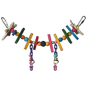 Super Bird Creations 2 by 11-Inch Mini Rainbow Bridge Bird Toy, Small