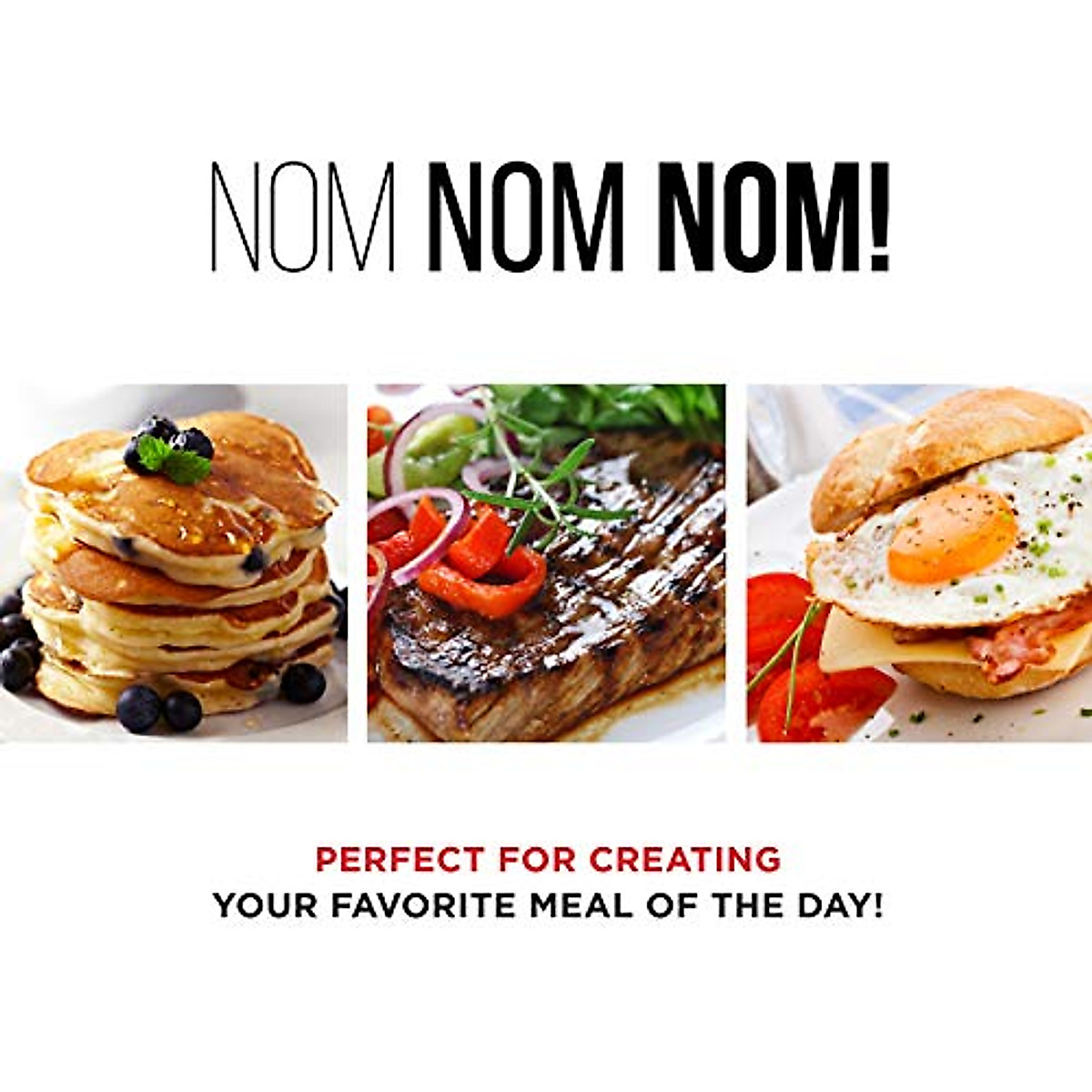 Chefman Electric Griddle, Fully Immersible and Dishwasher Safe Features, Adjustable Temperature Control Allows for Versatile Cooking and Removable Slide-out Drip Tray for Easy Cleaning, Black