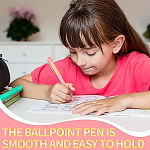 Nuanchu 50 Pcs Baby Shower Pens Retractable Ballpoint Pen with Black Ink Baby Shower Favors for Girl Boy Baby Shower Games Decors Office School Teacher Student Writing Supplies (Pink, Girl Style)