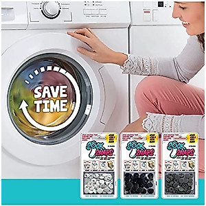 Black Sock Snaps, Sock Locks, Sock Clips for Washer and Dryer, Socks Organizer for Closet, Sock Keeper, Easy to Use Laundry Tool for Socks - 3 Pack Set, 8 Pairs per