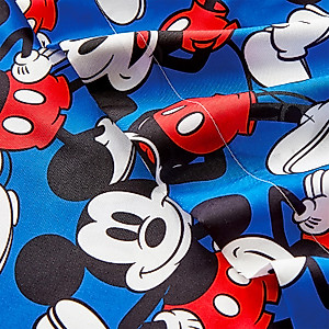 Mickey Mouse Twin Bedding Set for Kids - Bundle with Mickey Bedspread, Flat Sheet, Fitted Sheet, Pillowcase for Twin Bed Plus Decals, Stickers, More | Mickey Mouse Bedroom Decor