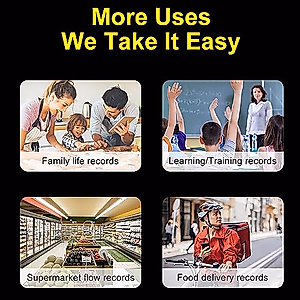 DAUERHAFT Video Conference Camera, 1080P Indoor Security Camera 1500mAh Battery Motion Detection for Home