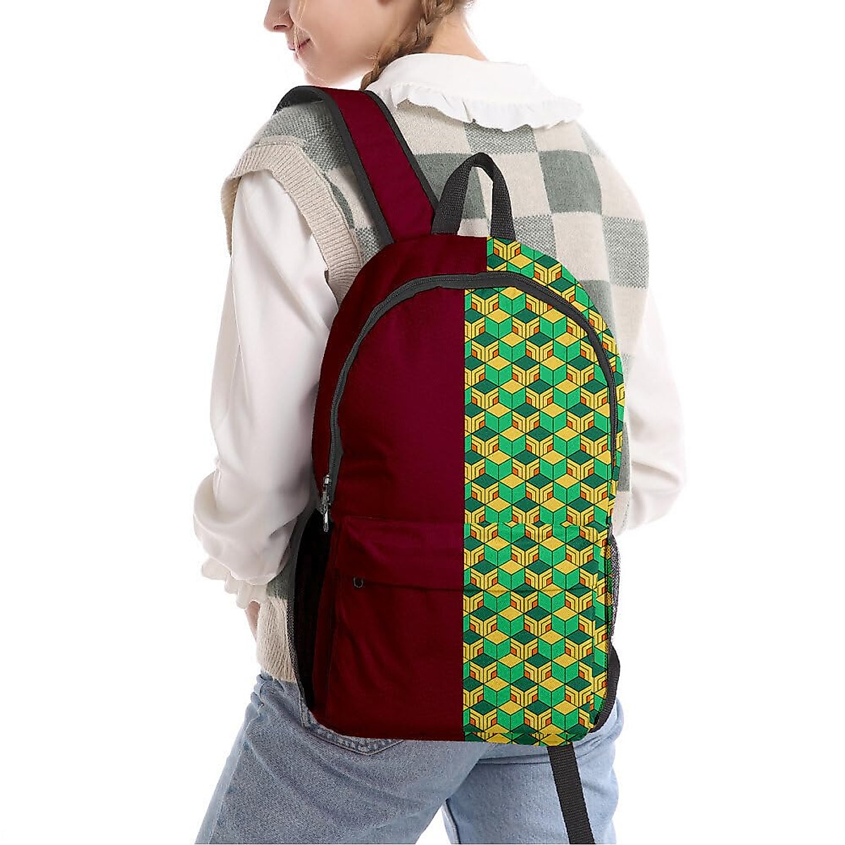 Noyiban Demon_Slayer Backpack Anime Cosplay Backpack Large Capacity Shoulder Backpack for Men Women