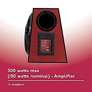 PIONEER TS-WX1210AM - Powerful 12-inch Active Subwoofer with Built-in Amplifier, 1300 Watts Peak Power, and Compact Design for Deep Bass