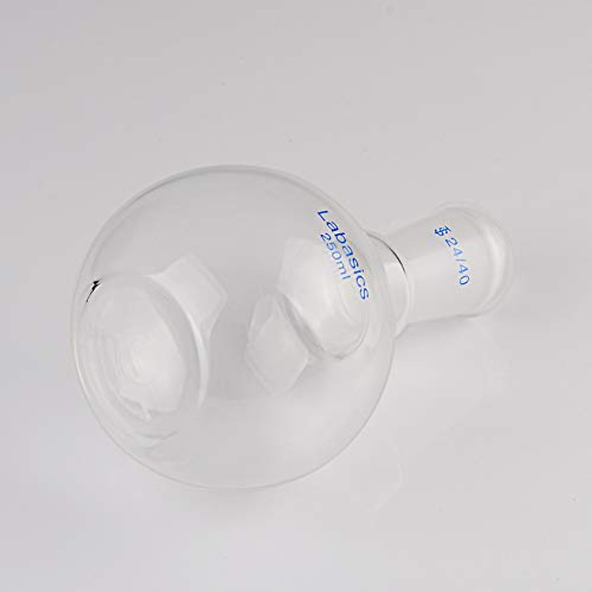 Labasics Glass 250ml Single Neck Flat Bottom Boiling Flask, with 24/40 Standard Taper Outer Joint, 250ml