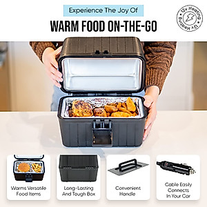 Zone Tech Heating Lunch Box - Premium Quality Electric Insulated Lunch Box Food Warmer Perfect for Picnics, Travelling, and On-site Lunch Break
