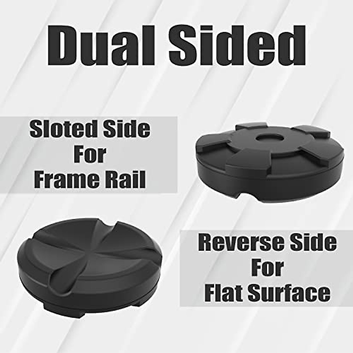 BIG RED AT83502T-3AB Torin 10 cm Large Jack Pad Universal Fit Cross Slotted Frame Rail Protector, Black, Pack of 1