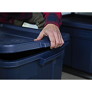 Rubbermaid Roughneck️ Storage Totes 31 Gal, Large Durable Stackable Storage Containers, Great for Clothing, Seasonal Décor, Sports Equipment, and More, 6-Pack