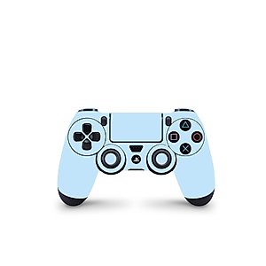 ZOOMHITSKINS Compatible with PS4 Controller Skin, Plain Color Solid One Blue Pastel, Durable, Vinyl, Made in The USA
