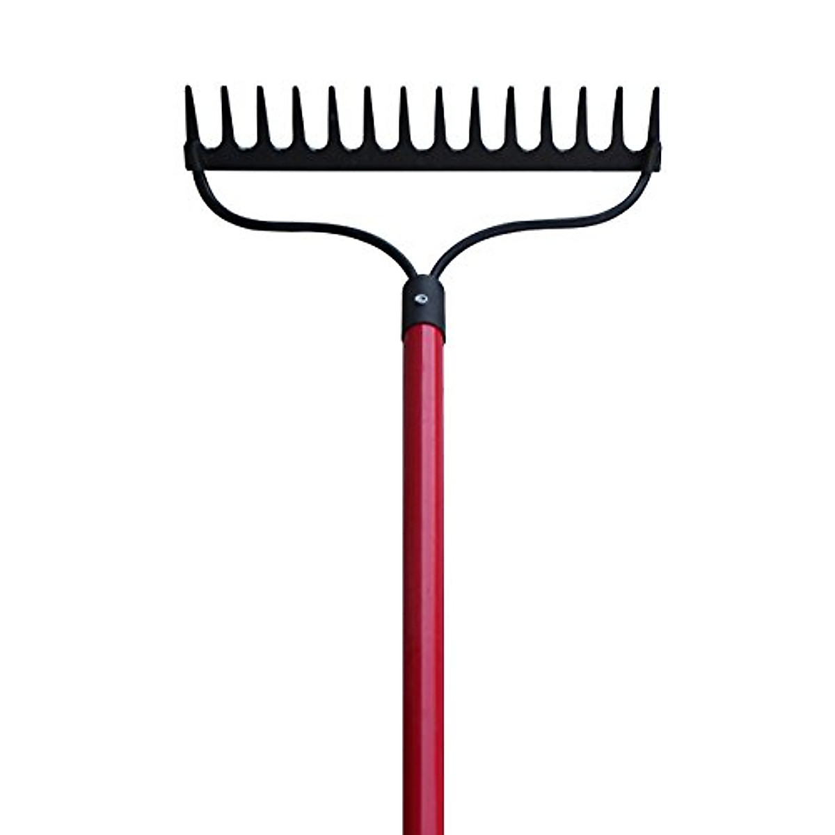 TABOR TOOLS J205A Level Head Rake with Strong Long 54 Inch Fiberglass Handle, 14-Tine Garden Rake.