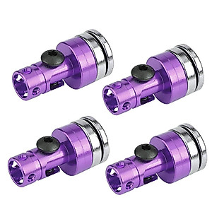 Dilwe 4Pcs Body Post Mount, Aluminum Magnetic Invisible Body Post Mount for SCX10 4WD 1:10 RC Car(Purple)