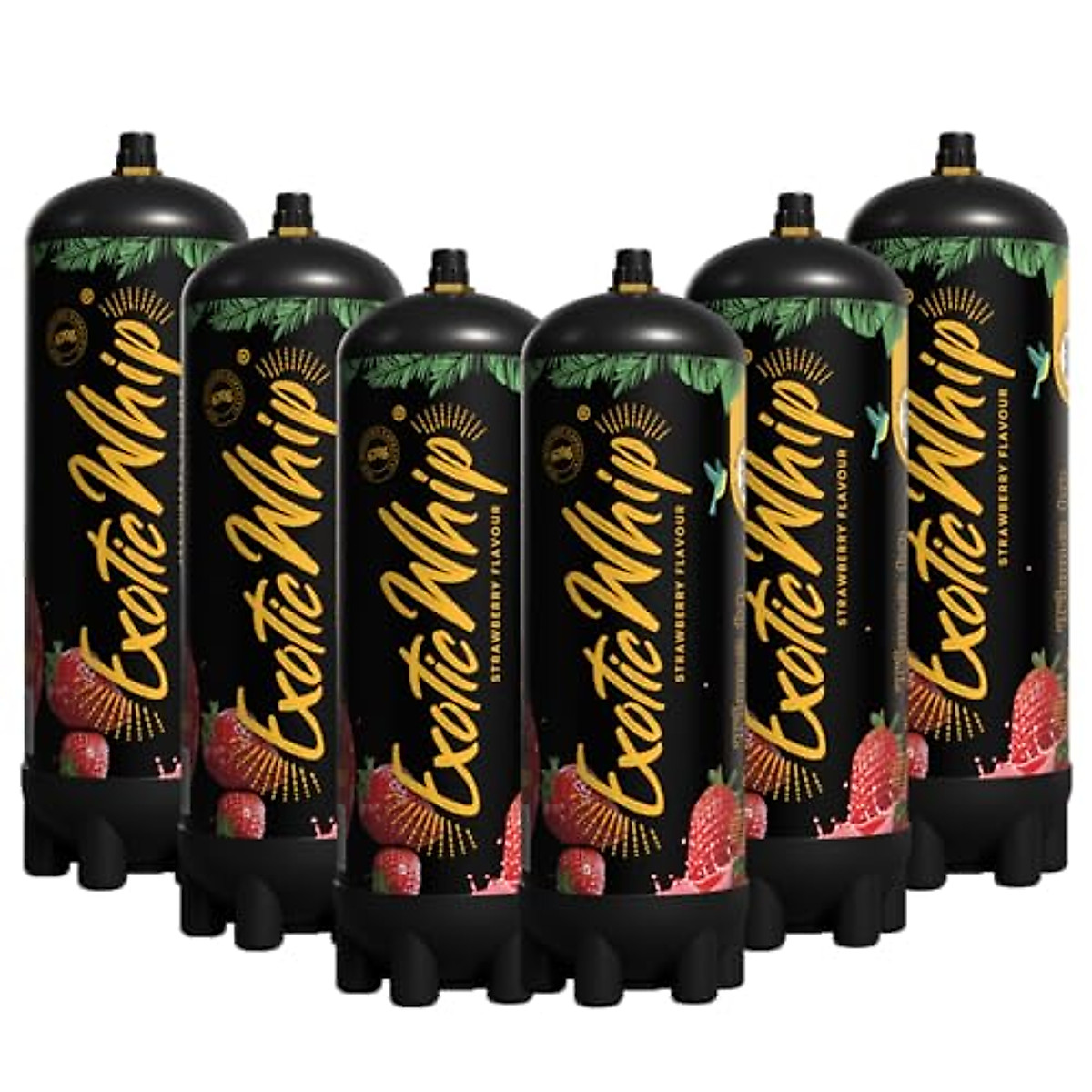 Exotic Whip Strawberry Flavored Cream Chargers - 640G Disposable Nitrous Oxide Tank for Whipped Cream Dispenser - imported European Quality Whipped Cream Canister