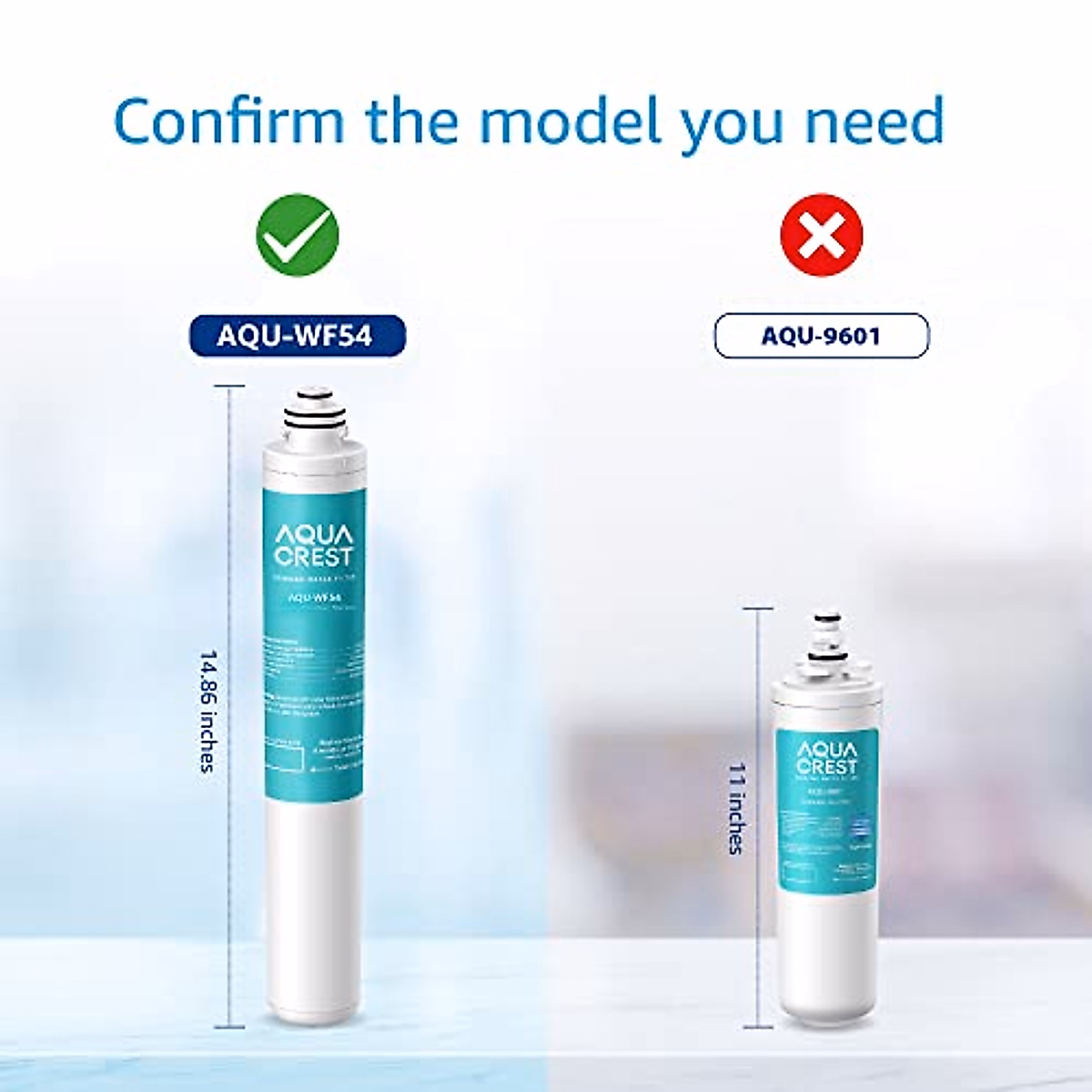 AQUACREST 9001 Under Sink Water Filter, Compatible with Moen 9001 PureTouch AquaSuite MicroTech 9000, Model No.WF54
