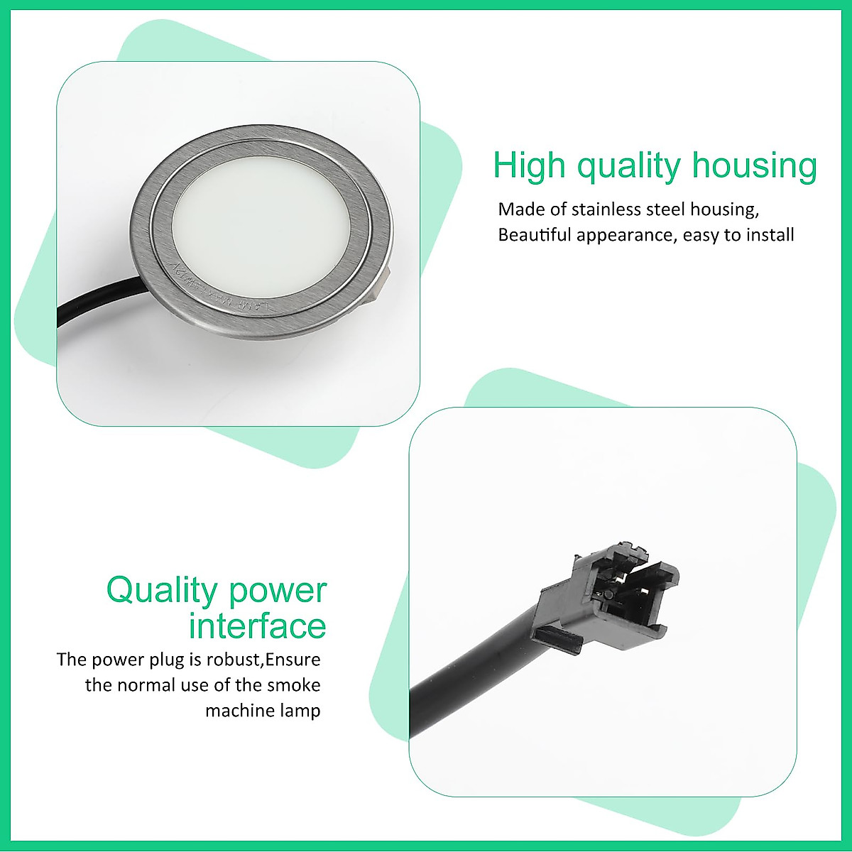 GUGUMO 2Pack DC 12V 1.5W Range Hood Bulb with SM Socket, Sturdy Stainless Steel Undercabinet Closet LED Light Kitchen Lamps, Stove Appliance Light LED Replacement (Cold White, 6000K)(Plz See Details)