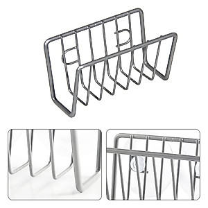 YYPDC Sponge Holder for Kitchen Sink;Suction Cup Sponge Rack Kitchen Sink;Quick Drying Open Wire Basket Design with Strong Suction Cups;Soap Holder for Shower Wall No Drilling（Black）