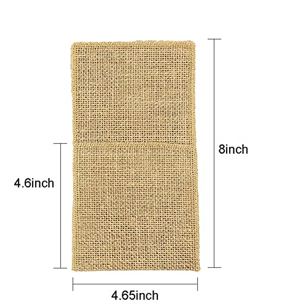 AOKQYA Burlap Silverware Holder Set Of 10 Reusable Rustic Utensil Holder Pouch for Table Setting (Natural)
