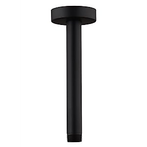 Enoughmen Ceiling Mount Shower Arm with Flange for Rain Shower Head,Stainless Steel Straight Arm for Fixed Shower Head,3 Inch Matte Black