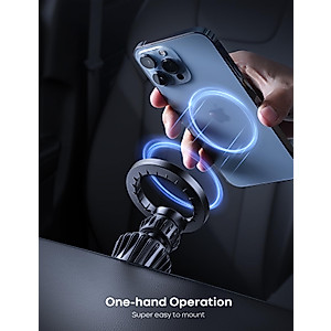 Lamicall 2 Pack Fits MagSafe Car Mount –[20 Upgraded Magnets] Magnetic Phone Holder Car,Air Vent Cell Phone Holder Clip, MagSafe Accessories for iPhone 15 Pro Max Plus 14 13 12 Mini & All Phones