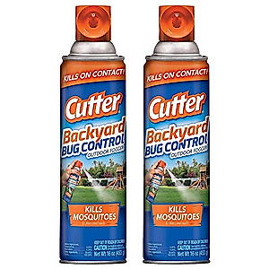 Cutter Backyard Bug Control - Outdoor Fogger - Kills Mosquitoes - 16 OZ (453 g) Per Can - Pack of 2 Cans
