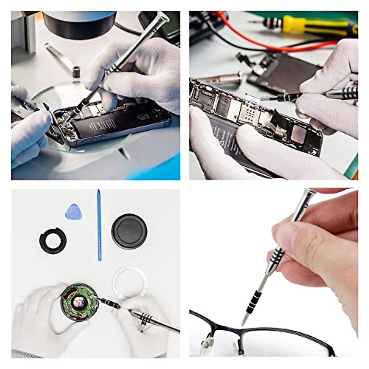 Small Precision Screwdriver Set,bkack 60 in 1 with 57 Bits Screwdriver Kit, Mini Magnetic Driver Electronics Repair Tool Kit for iPhone, Tablet, Macbook, Xbox, Cellphone, PC, Game Console, Black