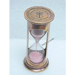 MERIDIAN NAUTICALS Brass Sand Timer Nautical Vintage Antique Item Replica Hour Glass Maritime Item