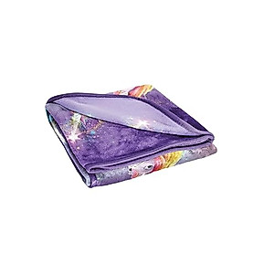 Unicorn Academy Sophia and Wildstar Plush Throw Blanket for Girls - Measures 46 x 60 Inches, Super Soft Lightweight Fleece Kids Bedding