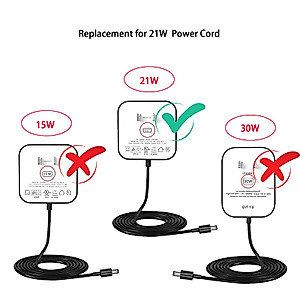 21W Power Cord Replacement for Alexa Echo Show (1st Gen/3rd Gen 2023 Release), Echo Plus (1st Gen), SK705DI, XC56PY, MW46WB, DV83YW TV (2nd Gen), PS59CV, PS73BR AC Adapter