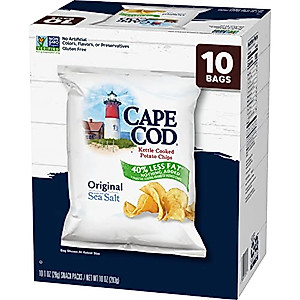 Cape Cod Potato Chips Original Less Fat, 1 Oz, 10 Ct