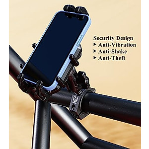 BRCOVAN UTV Phone Mount with Vibration Dampener & High-Speed Secure Lock, Anti-Theft UTV Roll Bar Cellphone Holder Fit Roll Cage Diameter 1.5'' 1.65'' 1.75'' 1.85'' 2'', for 5.4''-7.2'' Smartphones