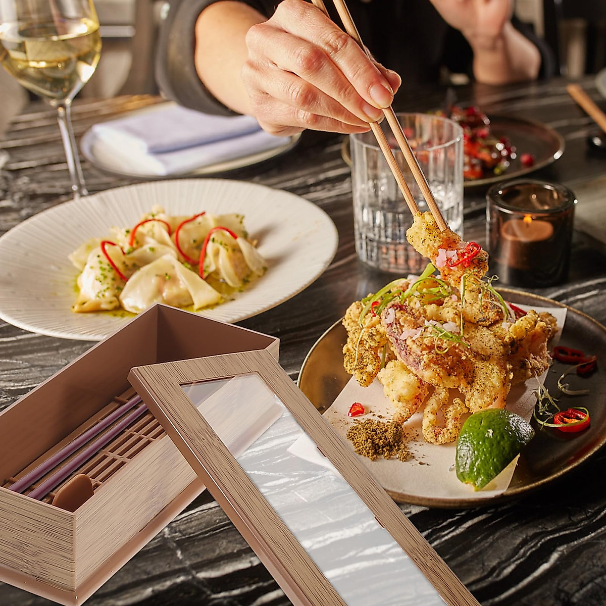 Kitchen Drawer Organizer Utensil Holder: Storage Box for Utensil Organizer Silverware Tray Cutlery Holder Flatware Containers Stackable Box Tray for Cutlery, Flatware